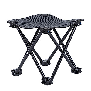 VeMee Compact Camp Stool, Mini Folding Stool, Folding Camping Stool, Folding Ultralight Portable Mini Outdoor Chair for Camping Fishing Hiking Picnic Gardening Beach Backpacking with Carry Bag