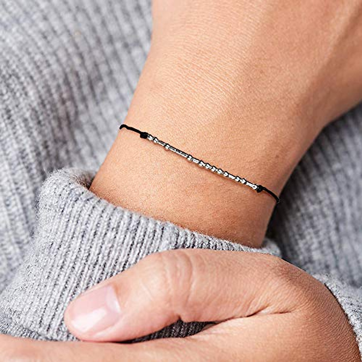 Friendship Gifts Morse Code Bracelet, 925 Sterling Silver Gifts for Friends Friend Gifts for Women U Got This Morse Code Bracelet for Women Birthday Gifts for Friends Female Friendship Bracelet