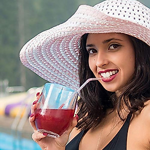 ALINK 500-Pack Clear Flexible Drinking Straws, Plastic Disposable Bendy Straws - 7.75" x 0.23"