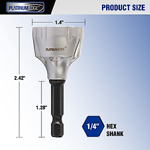 PLATINUMEDGE Deburring External Chamfer Tool, YG8 Carbide Blade, Deburring Drill Bit, Remove Burr Tools, Quick Release 1/4inch Hex Shank, Repairing Damaged Bolts, Fits for 1/8”-3/4” (3mm-19mm)