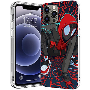 wogehote Compatible with iPhone 11 Case Miles Hoodie Movies Super Heroes Morales Flexible Soft TPU Pure Clear Protective Phone Case Cover