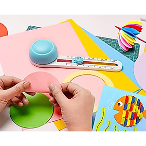 MyLifeUNIT Circle Cutter, Circular Rotary Cutter for Paper Crafts Scrapbooking (Included 6 Blades)