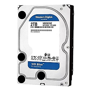 Western Digital 2TB WD Blue PC Internal Hard Drive HDD - 5400 RPM, SATA 6 Gb/s, 256 MB Cache, 3.5" - WD20EZAZ