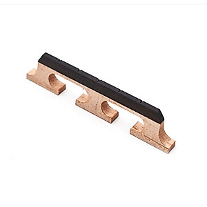 Banjo Bridge, Banjo Standard Wooden Bridge Banjos Accessories (5 Strings, Maple Ebony)