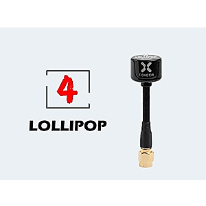 Foxeer 2pcs FPV Antenna Lollipop 5.8G 2.6dBi Super Mini RHCP Antenna SMA Male for RC Drone FPV Quadcopeter Multicopter TX/RX (Black)