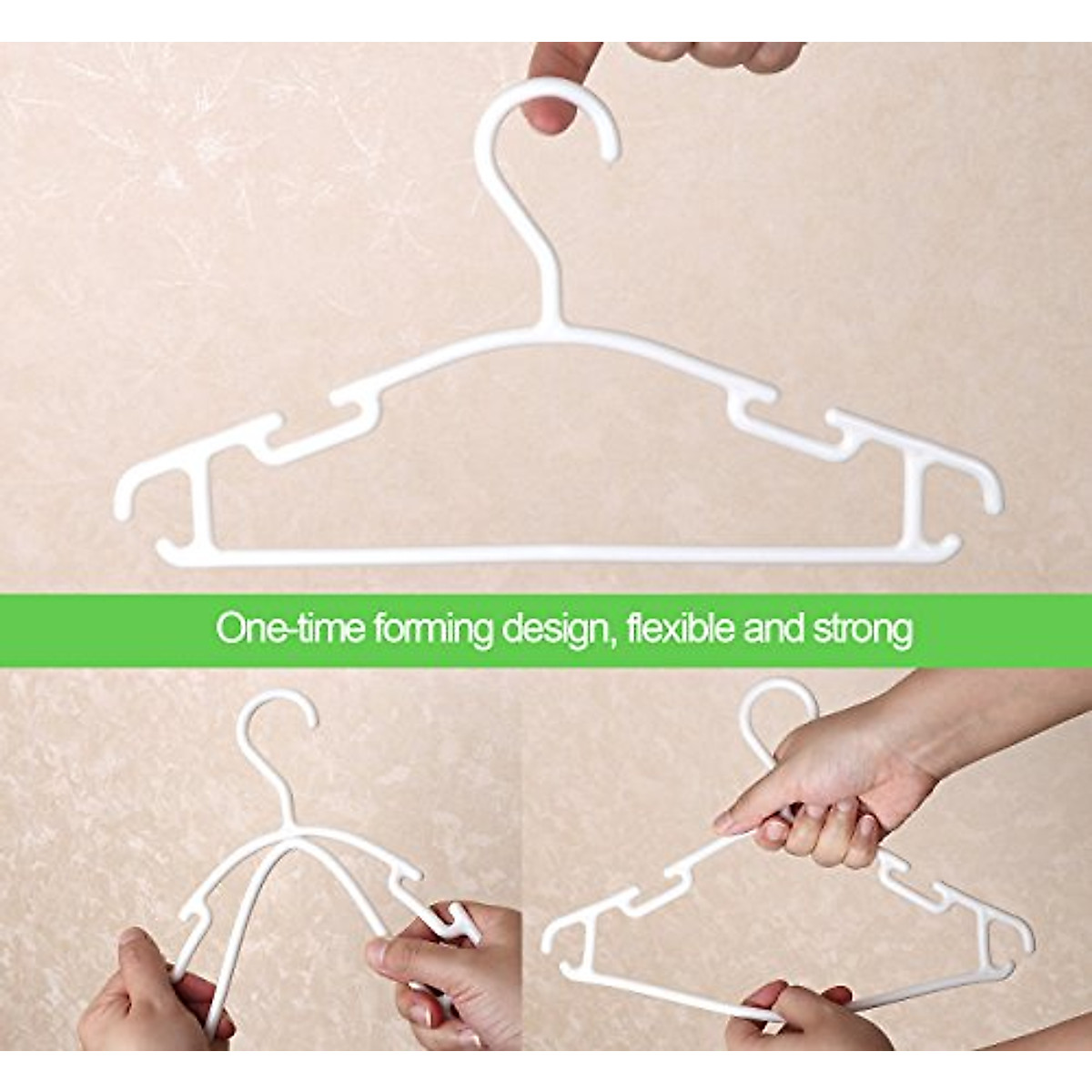 Lemonfilter Toddler Hangers with Baby Closet Dividers, 36 Pack Baby Hangers for Nursery Infant Clothes, Ultra Thin Space Saving White Hangers with 8 Wardrobe Hanger Dividers from Newborn to Toddlers