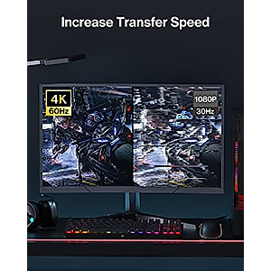 IVANKY 4K HDMI to HDMI Cable 6ft, 18Gbps High Speed HDMI 2.0 Cable, Supports 4K@60Hz, 2K, 1080p, HDCP 2.2, ARC, 32AWG, 3D, HDMI Cord for MacBook Pro 2021, Gaming Monitor, PS4/PS3, PC, Fire TV, &More