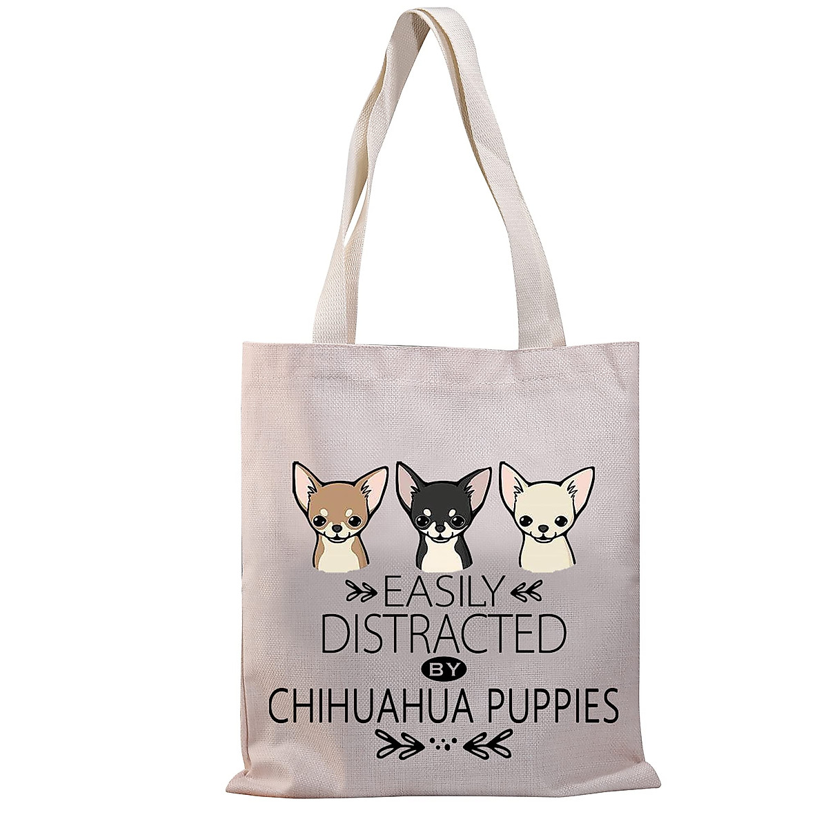 BDPWSS Chihuahua Tote Bags For Women Chihuahua Lover Gift Chihuahua Mom Canvas Shoulder Bag Chihuahua Puppies Dog Lover Gift (Chihuahua puppy TG)