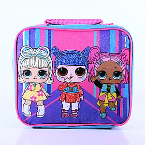 Koola LOL 16'' Large School Backpack with Lunch Bag and Sullivan Water Bottle Bundle | LOL Backpacks for Girls | LOL Remix | LOL Water Bottle