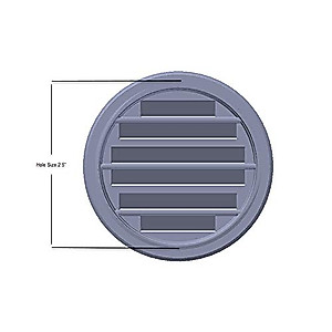 The Display Shield Louvered Vent, Bug Screen, 60ppi Filter, Seal and Cap, 2.5", Black