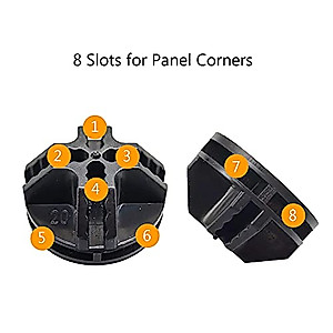 Alamic Wire Cube Connectors Plastic Connectors Wire Grid Cube Storage Organizer Connector for Wire Cube Storage Unit Cube Storage Modular Closet - Black - 24 Pack