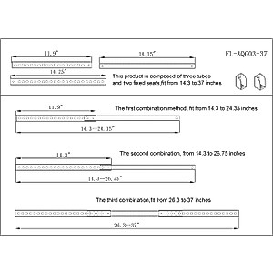 Sliding Door Lock Adjustable,Sliding Door Security Bar,Window Security Bar, Window Locks, Child Satety Patio Sliding Door Lock, 14.5" to 37"