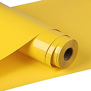 MECCANIXITY Heat Transfer Vinyl Rolls, 12" x 35 Feet HTV Vinyl, Yellow HTV Vinyl Iron on Vinyl Heat Vinyl Design for Shirts, Pillows, Hand Bags, Hats