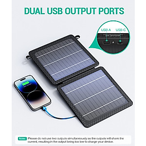 BLAVOR Solar Charger Power Bank Plus 10W Portable Solar Charger(5V/2A Max)