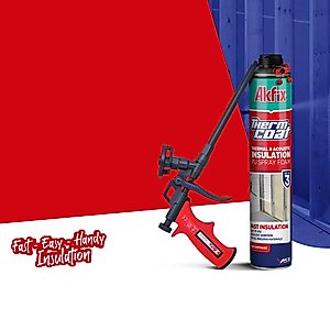 Akfix Dispensing Foam Gun - Spray Foam Applicator for Caulking, Professional Insulation for Window and Door | Foam&Cleaner NOT Included | 1 Pack