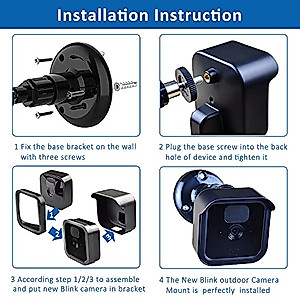 All-New Blink Outdoor Camera Mount Bracket with Outlet Wall Mount for Blink Sync Module 2 for Blink Outdoor Camera System (Blink Camera Not Include) 3PACK