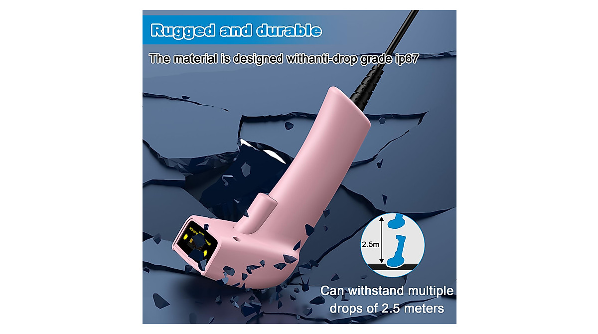 Symcode Pink Handheld Barcode Scanner - Fast 1D & 2D QR Code Reading