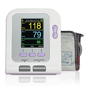 CONTEC Fully Automatic Blood Pressure Monitor Upper Arm Cuff 3 Mode 3 Cuffs Electronic Sphygmomanometer 300 Sets Memory