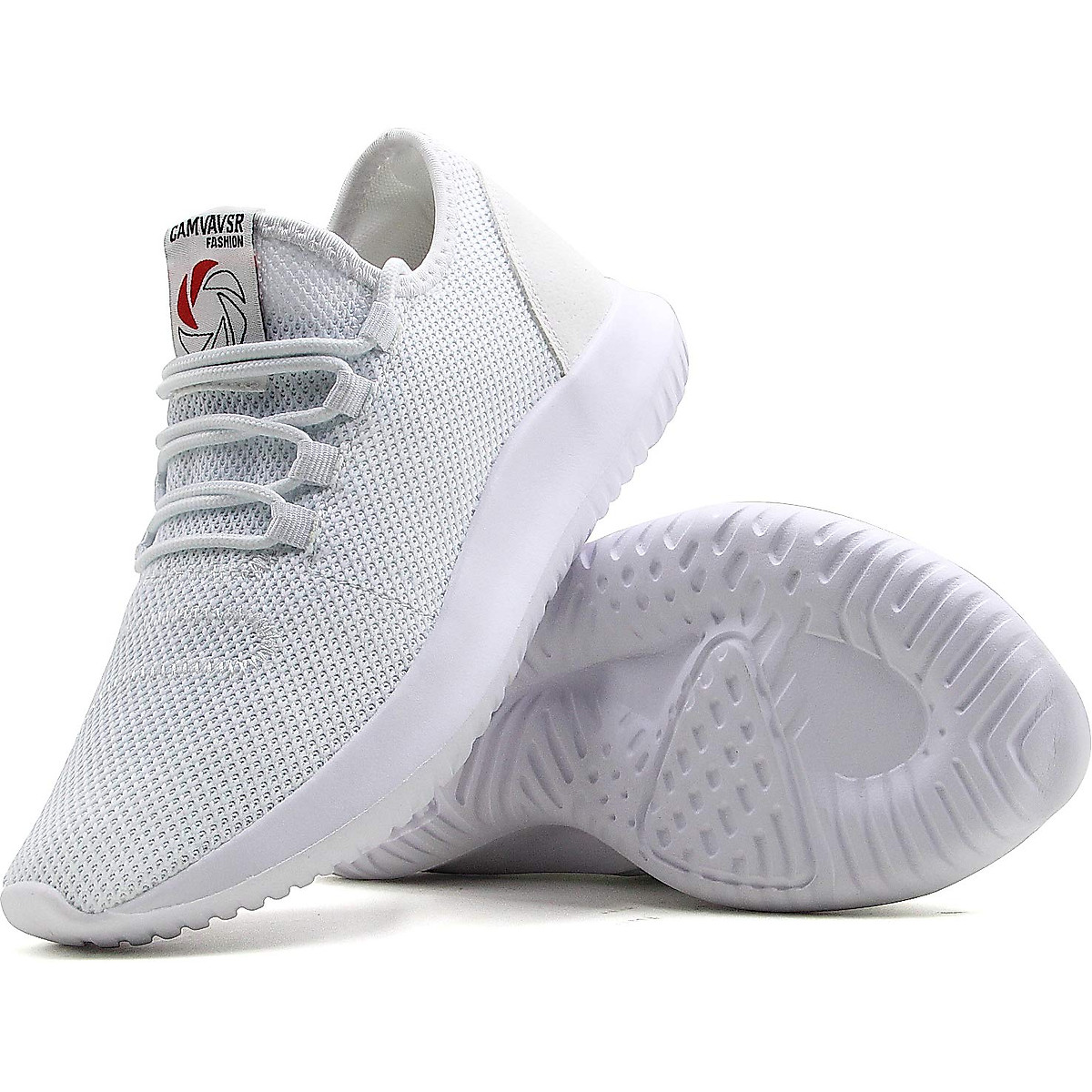 CAMVAVSR Men's Sport Shoes Non Slip Lightweight Breathable Mesh Soft Sole Run Walk Tennis Athletics Sneakers for Men White Size 13