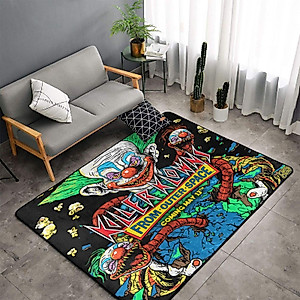 Dcgenrios Area Rugs Killer Horror Movie Klowns from Outer Space Non Slip Fluffy Carpet Floor Mat for Bedroom Living Room Home Decor Rug 60 x 39 inches