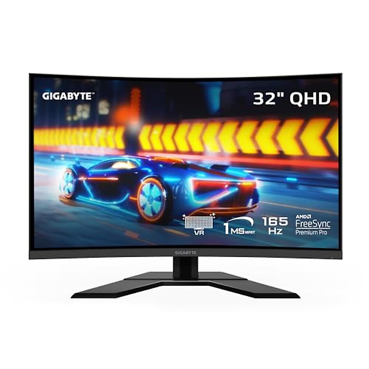 GIGABYTE G32QC A (32" 165Hz 1440P Curved Gaming Monitor, 2560 x 1440 VA 1500R , 1ms (MPRT) Response Time, 93% DCI-P3, VESA Display HDR400, FreeSync Premium Pro