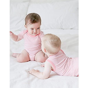 VAENAIT BABY 2-Pack Infant Toddler Summer Bodysuits Set Jelly Berrypink 3-6M