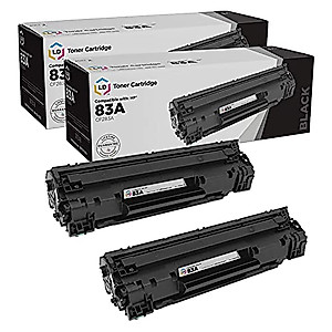LD Products Compatible Toner Cartridge Replacement for HP 83A CF283A (Black, 2-Pack) Compatible with HP Laserjet Pro M225dw M201dw, MFP M225dn, M201dw, MFP M225dn, MFP M225dw, MFP M225nw