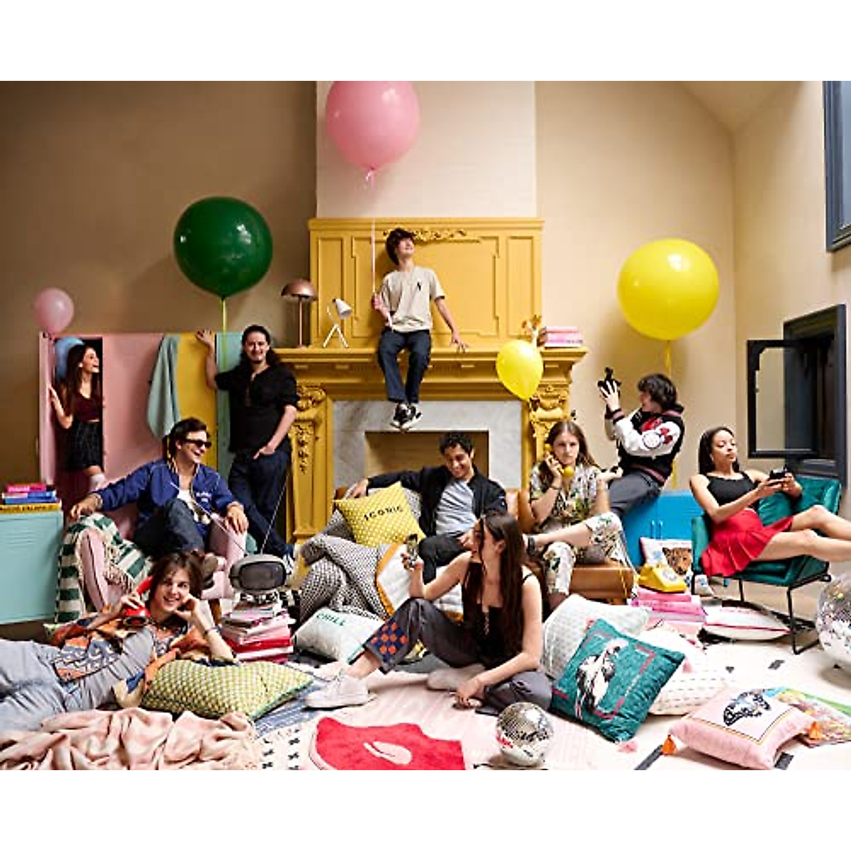 Novogratz By Utica Painted Lips Body Pillow, 20x48, Red