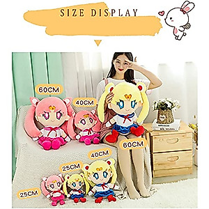 LINKOM Plush Doll Cute Cartoon Figure Plushie Stuffed Toy Soft Cushion Pillow Gift Collection Decoration for Fans Kids Girls (25cm/9.84inch, Blue)