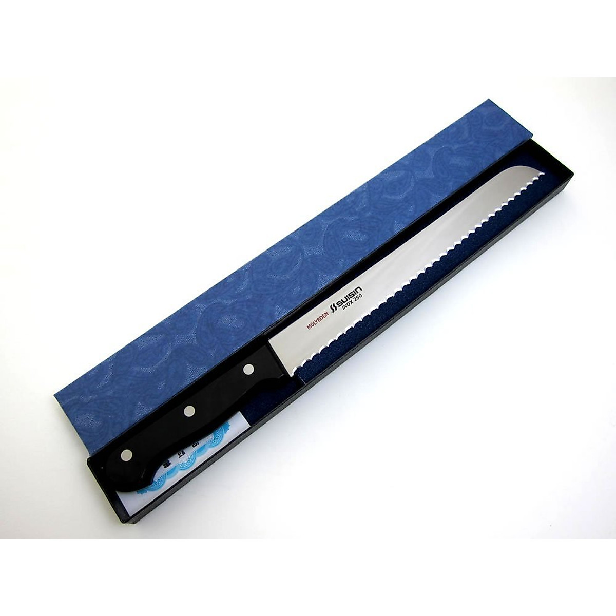 Houcho.com Suisin Inox Western-Style Knife Series, Genuine Sakai-Manufactured, Inox Steel 9.8" (250mm) Bread Knife