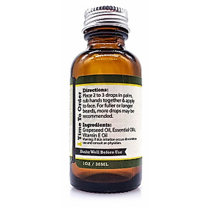 Mens Natural Beard Oil: The 2 Bits Man "The Woods" Beard and Facial Hair Treatment - Anti Itch and Anti Dandruff Healthy Beard Grooming Oils with Cedarwood and Pine Scent - 1 ounce