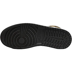 Nike Men's Air Jordan 1 Mid SE Shoes, Black/Taxi-white-sail, 12