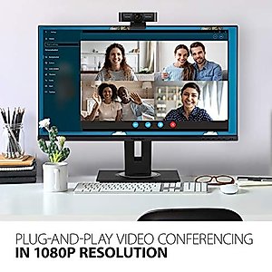 ViewSonic VB-CAM-001 Full HD 1080p USB Web Camera w/Dual Stereo Microphone with Auto Noise Reduction,110 Degree Ultra-Wide Lens for Zoom/Teams/Skype Conferencing and Video Calls on PC and Mac