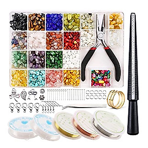 ZLXDP Gemstone Jewelry Making Kit Irregular Chips Stones Crushed Chunked Crystal Pieces Loose Beads for Decor Crafts