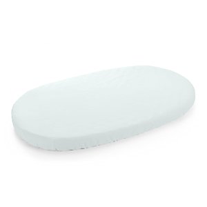 Stokke Sleepi Fitted Sheet, Powder Blue - Soft Sheets for Sweet Dreams - Made for Stokke Sleepi Crib/Bed - 100% Fine Cotton Percale - Washable