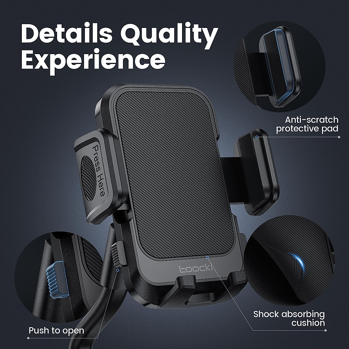 toocki Cup Holder Phone Mount for Car, Universal 360° Adjustable Gooseneck Cell Phone Cup Holder Expander for Medium-Sized Vehicles Truck Compatible with iPhone Samsung & All Smartphones