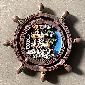 Kotor Montenegro Creative Rudder Refrigerator Magnet Travel Souvenir 3D Fridge Decoration Magnetic Sticker Hand Painted Craft Collection