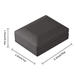 LED Light Pendant Necklace Gift Box, Velvet Jewelry Storage Display Case for Proposal Engagement Wedding Anniversary Birthday Valentine's Day (Black)