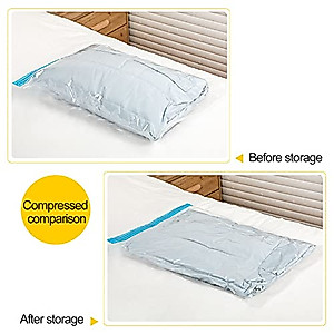 BTPOUY 10 Pack Compression Bags for Travel Roll Up Space Saver Bags No Pump or Vacuum Needed Vacuum Storage Bags for Clothes Traveling, 13.8x19.7inch/35x50cm