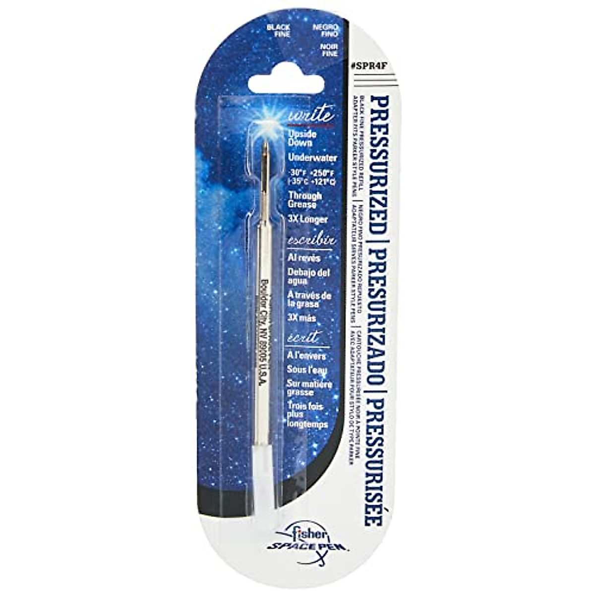 Fisher Space Pen SPR4F Black Fine Point Pressurized Refill