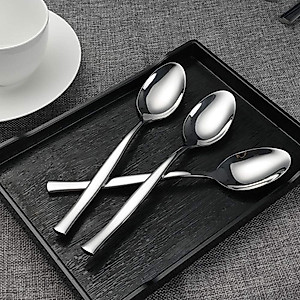 Idotry 12-Piece Stainless Steel Dinner Spoons, 7.96 Inches