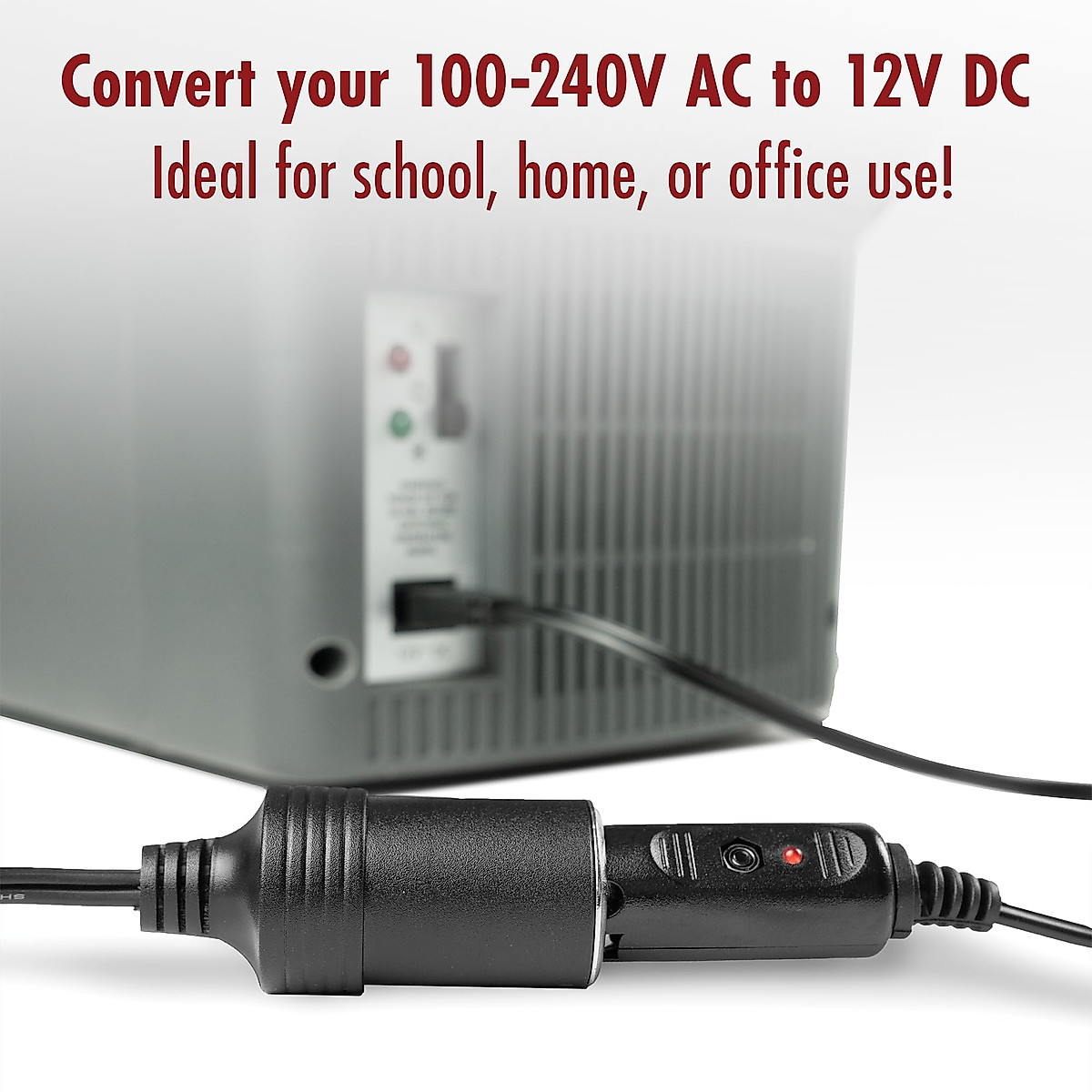 Wagan EL9903 AC to DC Power Adapter 5A 60W Power Converter 110V AC to 12V DC Cigarette Lighter Socket Adapter for 12V Car portable Fridge ETL listed