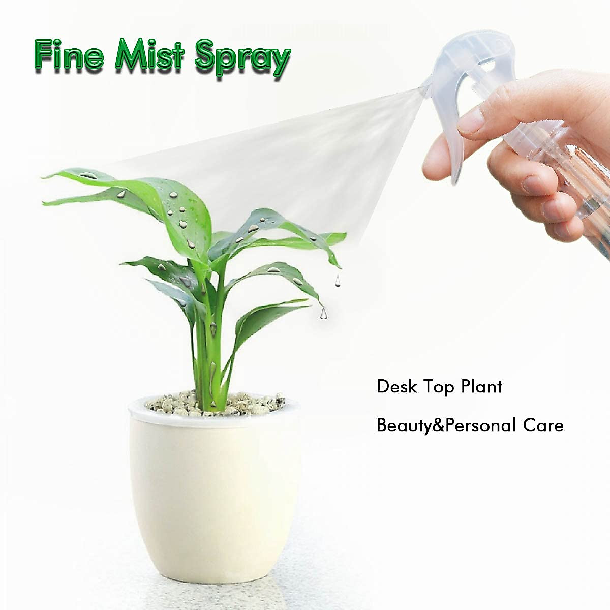 KwoKmarK Small Spray Bottles, Hair Spray Bottle 3.5oz/100ml Clear Plastic Fine Mist Travel Size Mini Empty Bottle Set Refillable Reusable Liquid Container for Essential Oils Water Squirt (4 Pack)