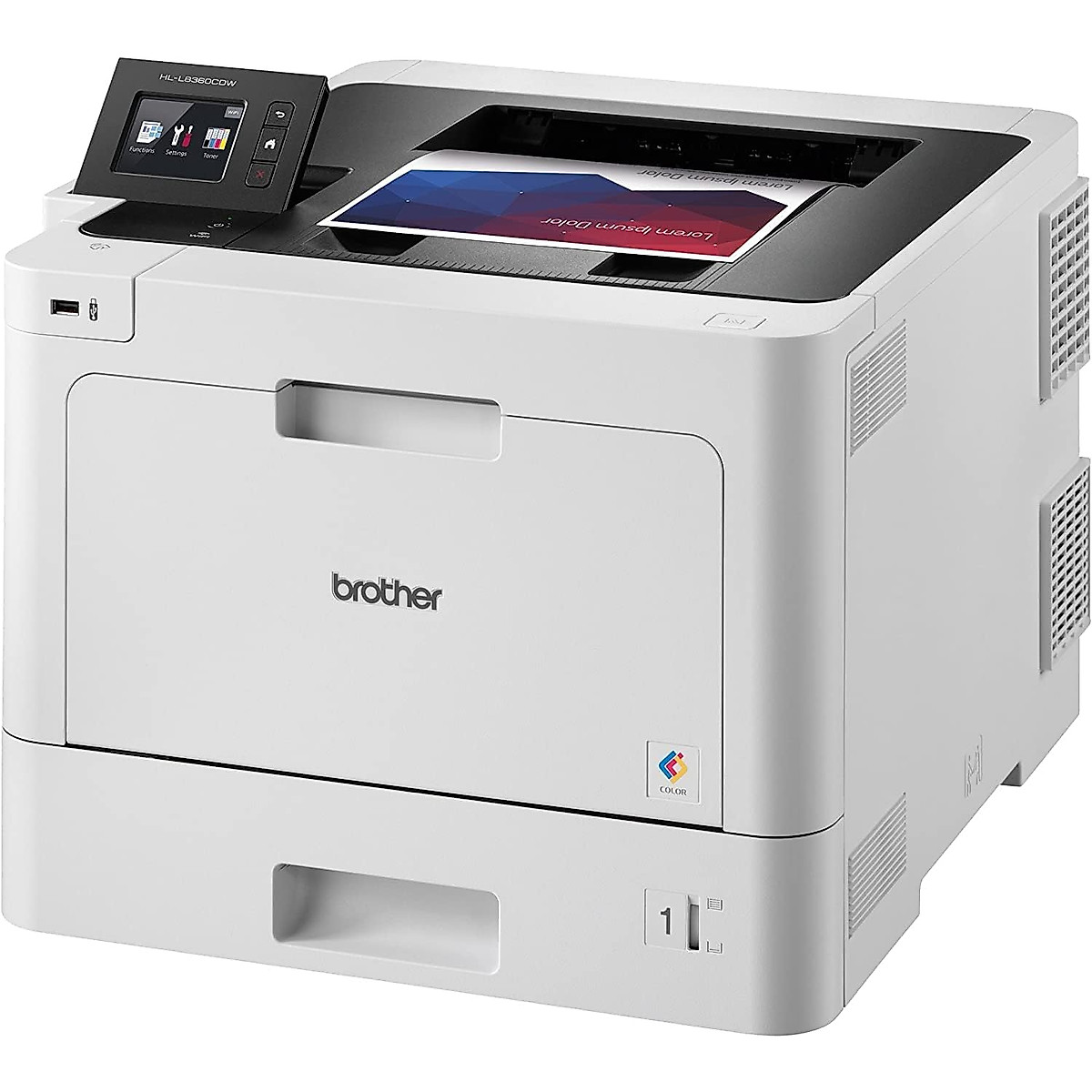 Brother HL-L8360CDW Business Color Laser Printer, 33ppm, Ethernet, 2.7” Color Touch LCD, Auto 2-Sided Printing, NFC Connectivity, PCM