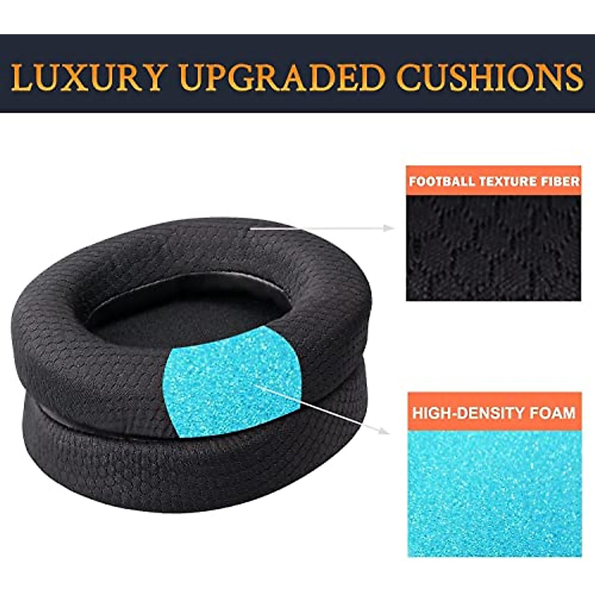 SOULWIT Ear Pads Cushions Replacement for SteelSeries Arctis 1/Arctis 3/Arctis 5/Arctis 7/Arctis 9X/Arctis Pro/Arctis Prime Headset, Earpads with Noise Isolation Foam