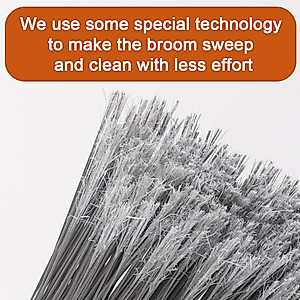 Gloffer Outdoor Angle Broom Heavy Duty with Long Handle Stiff Bristles for Garage Garden Commercial and Industrial