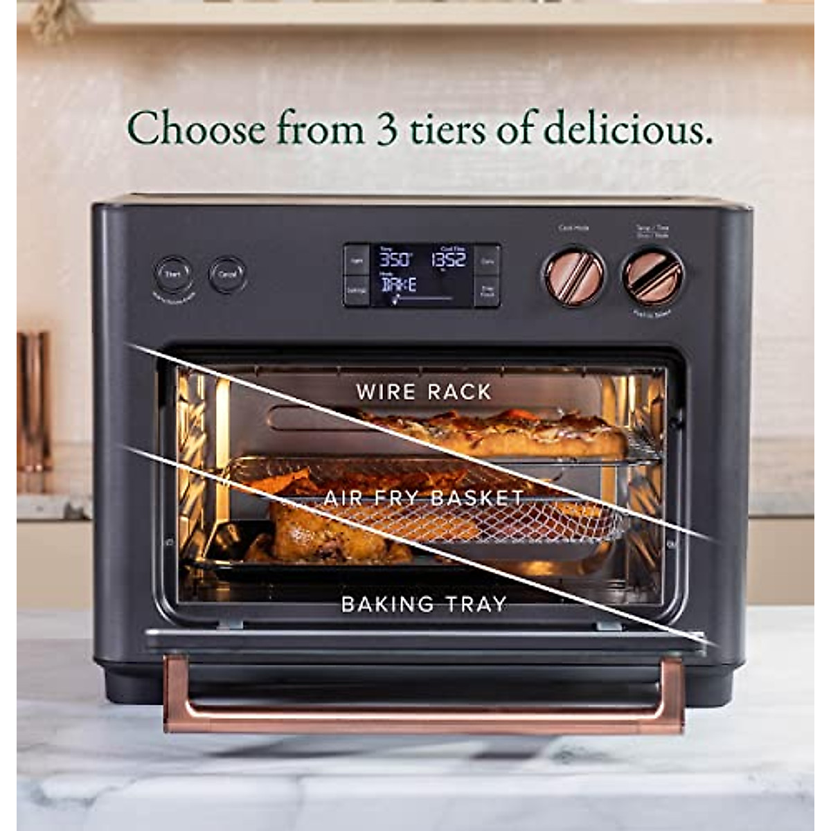 Cafe Couture Oven with Air Fry, 14 Cooking modes in 1 including Crisp Finish, Wifi, Matte Black