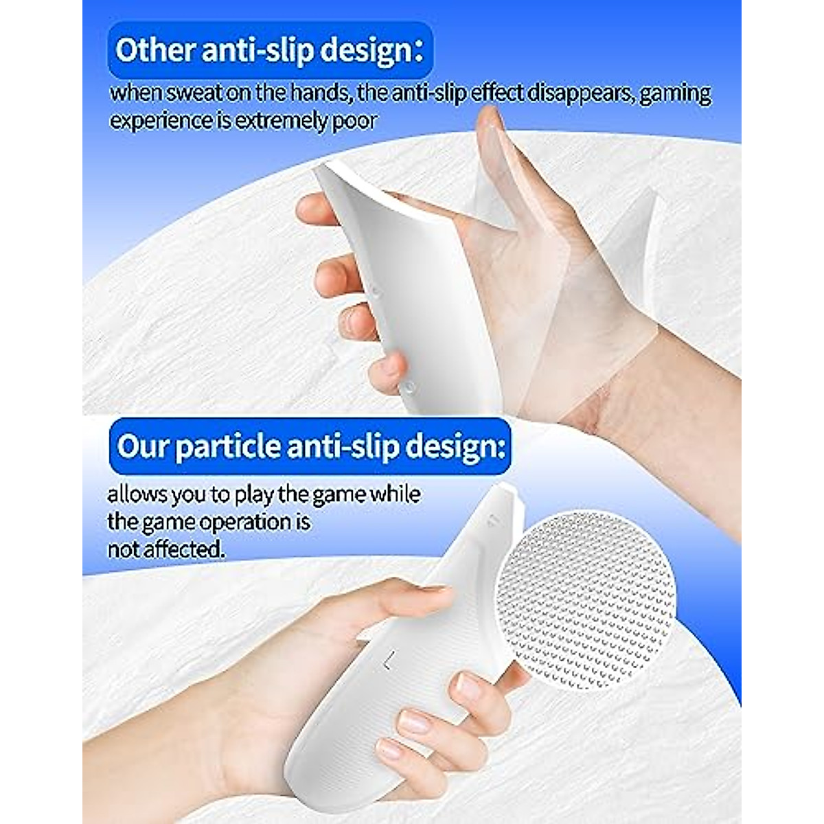 Battery Covers for Meta Quest 2 Controller,DUXICEPIN Replacement Battery Covers kits,Granular non-slip design,Replacement Parts Accessories,Compatible with Oculus Quest 2 Controller