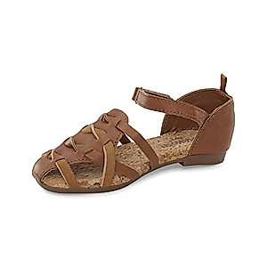OshKosh B'Gosh Girls Hattie Sandal, Brown, 5 Toddler