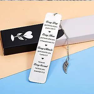 Inspirational Christian Gifts for Women Religious Bible Verse Bookmark First Communion Christening Gift for Boys Girls Daughter Best Friends Christmas Birthday Easter Thanksgiving Day Gifts for Her